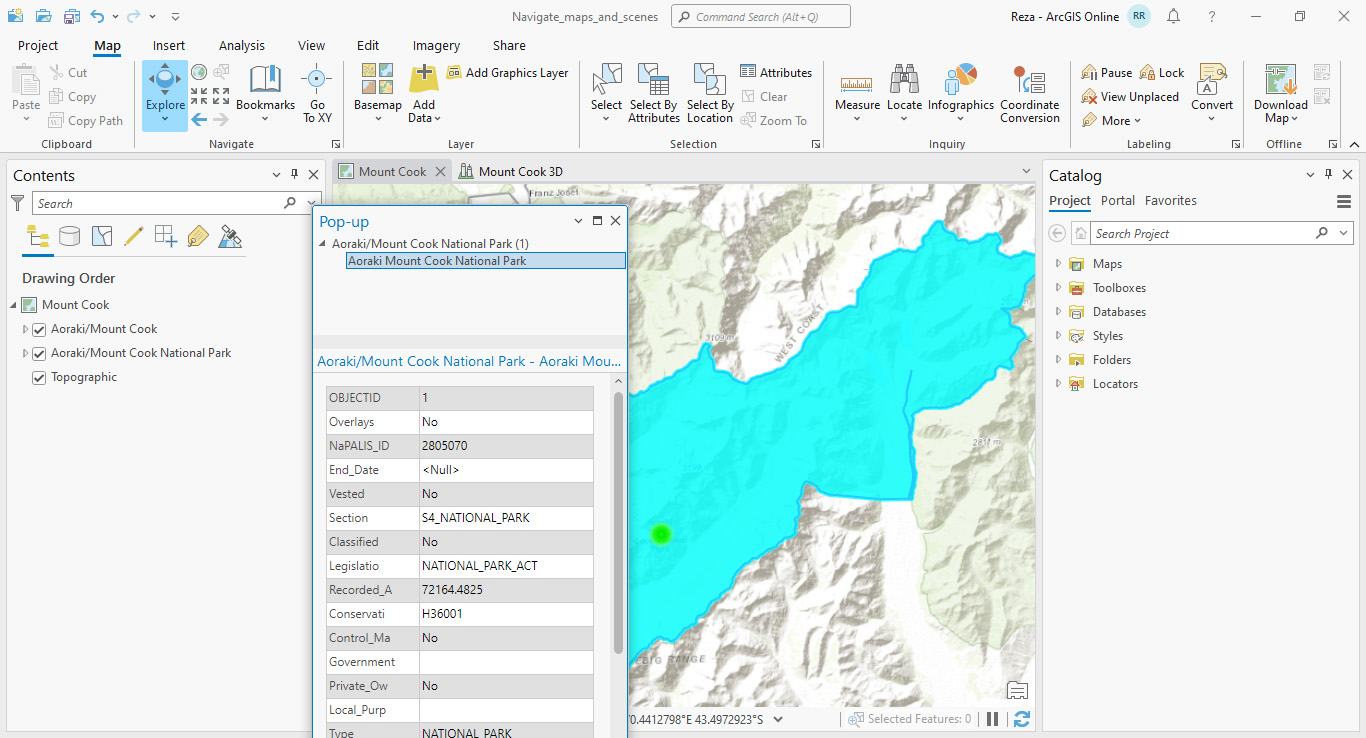 ابزارهای Navigation در ArcGIS Pro