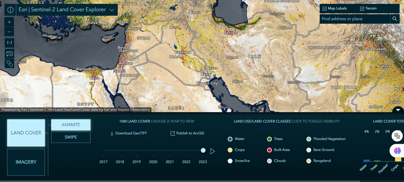 تولید نقشه پوشش اراضی از پروداکت آماده (4 محصول معروف)